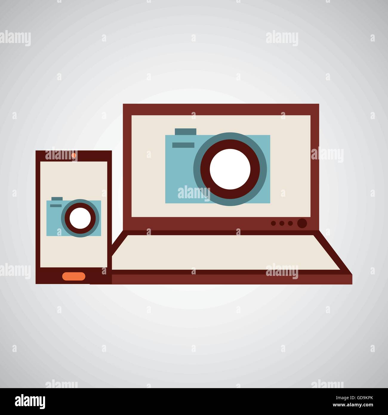 camera photo technology computer laptop Stock Vector Image & Art - Alamy