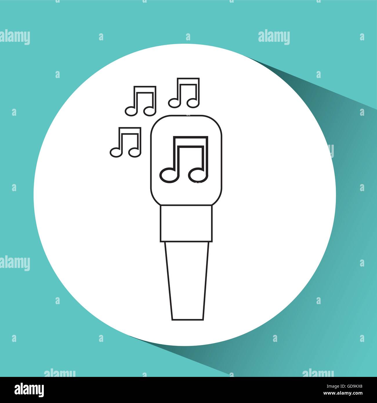 microphone music note singer Stock Vector Image & Art - Alamy