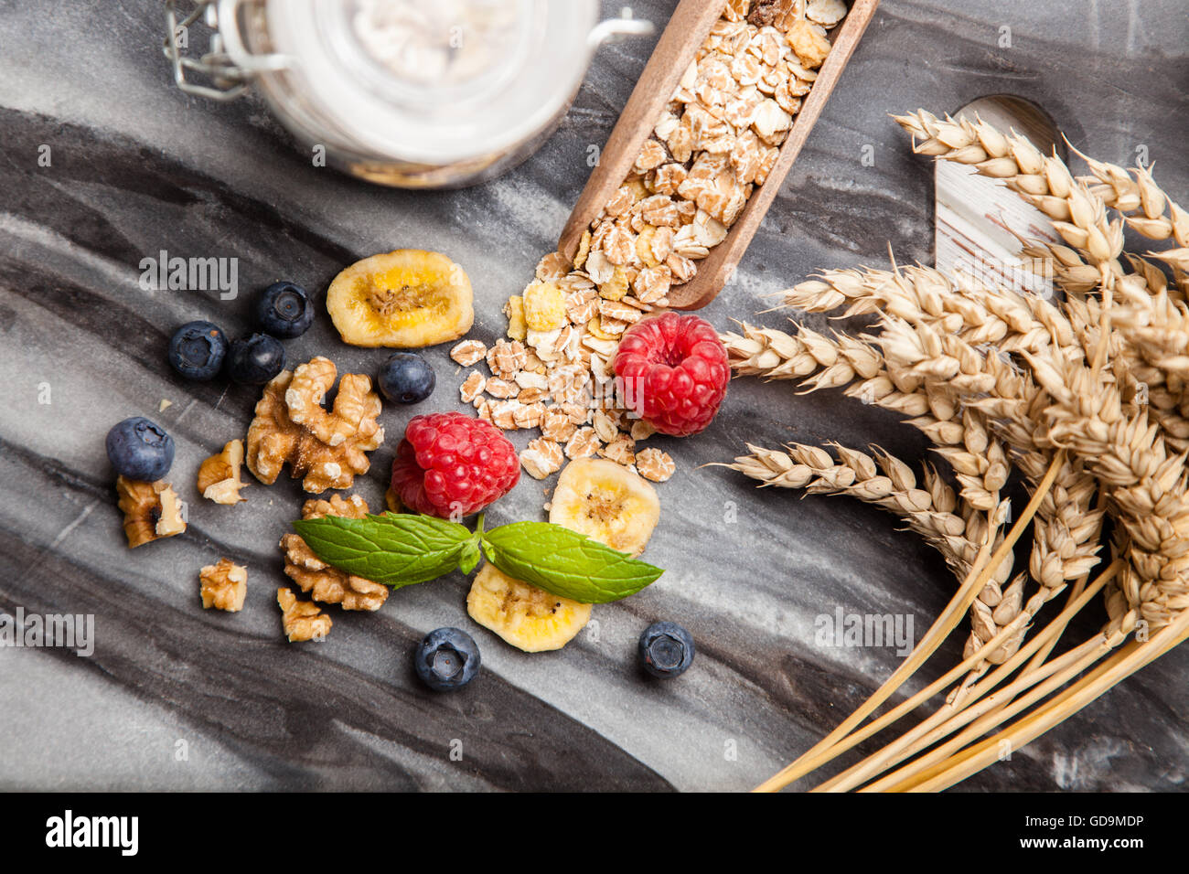 Muesli with berries Stock Photo - Alamy