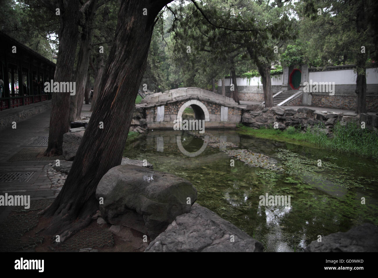 A brook, trees along the Long Corridor and an architecturally beautiful ...
