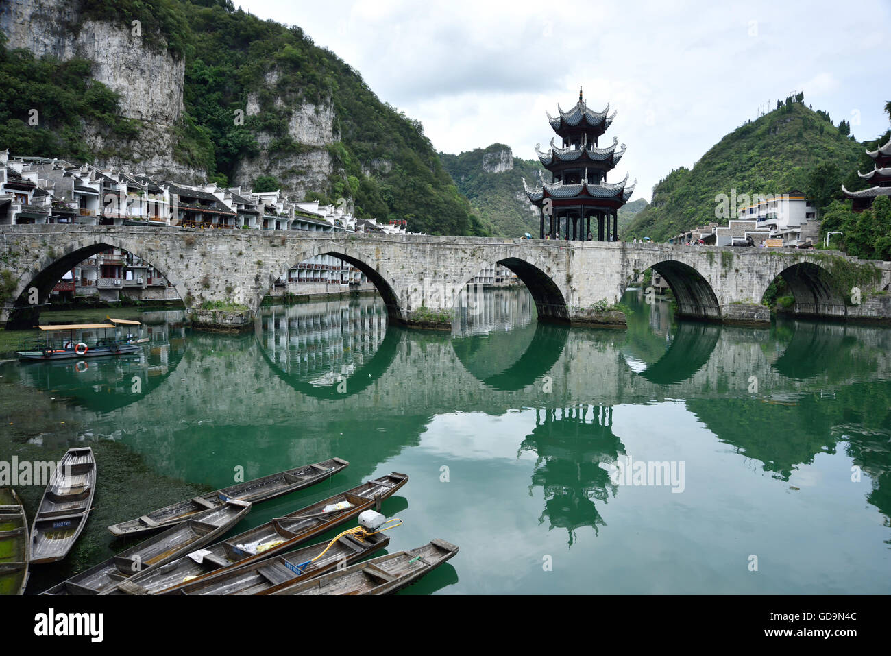 Ancient town of Zhenyuan, Guizhou Province Stock Photo - Alamy
