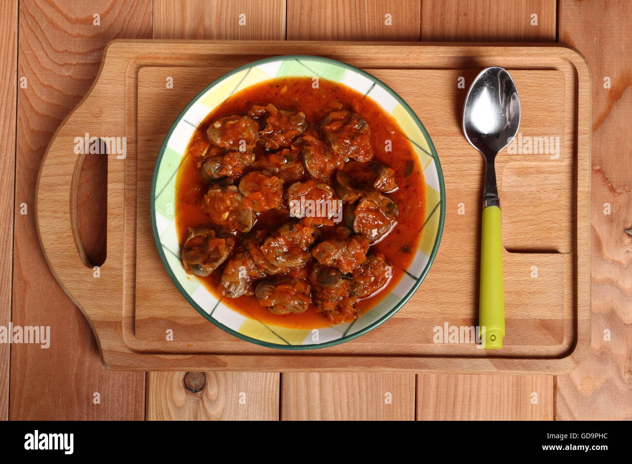 Chicken gizzard stew hi-res stock photography and images - Alamy