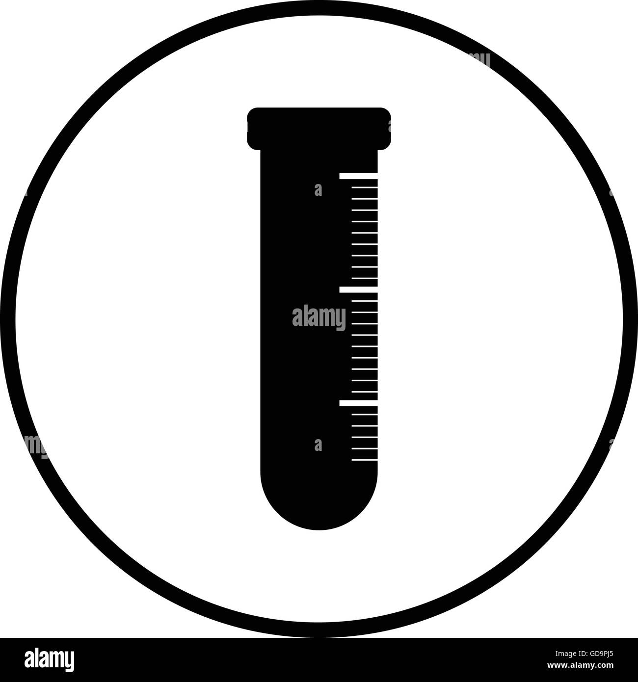 Icon of chemistry beaker. Thin circle design. Vector illustration Stock ...
