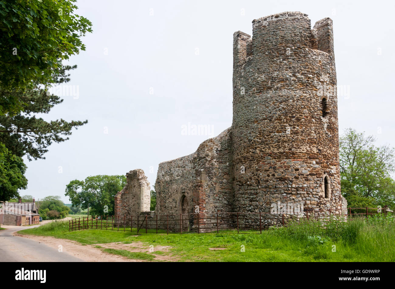 The ruined church of St Mary, once part of the lost village of Appleton ...