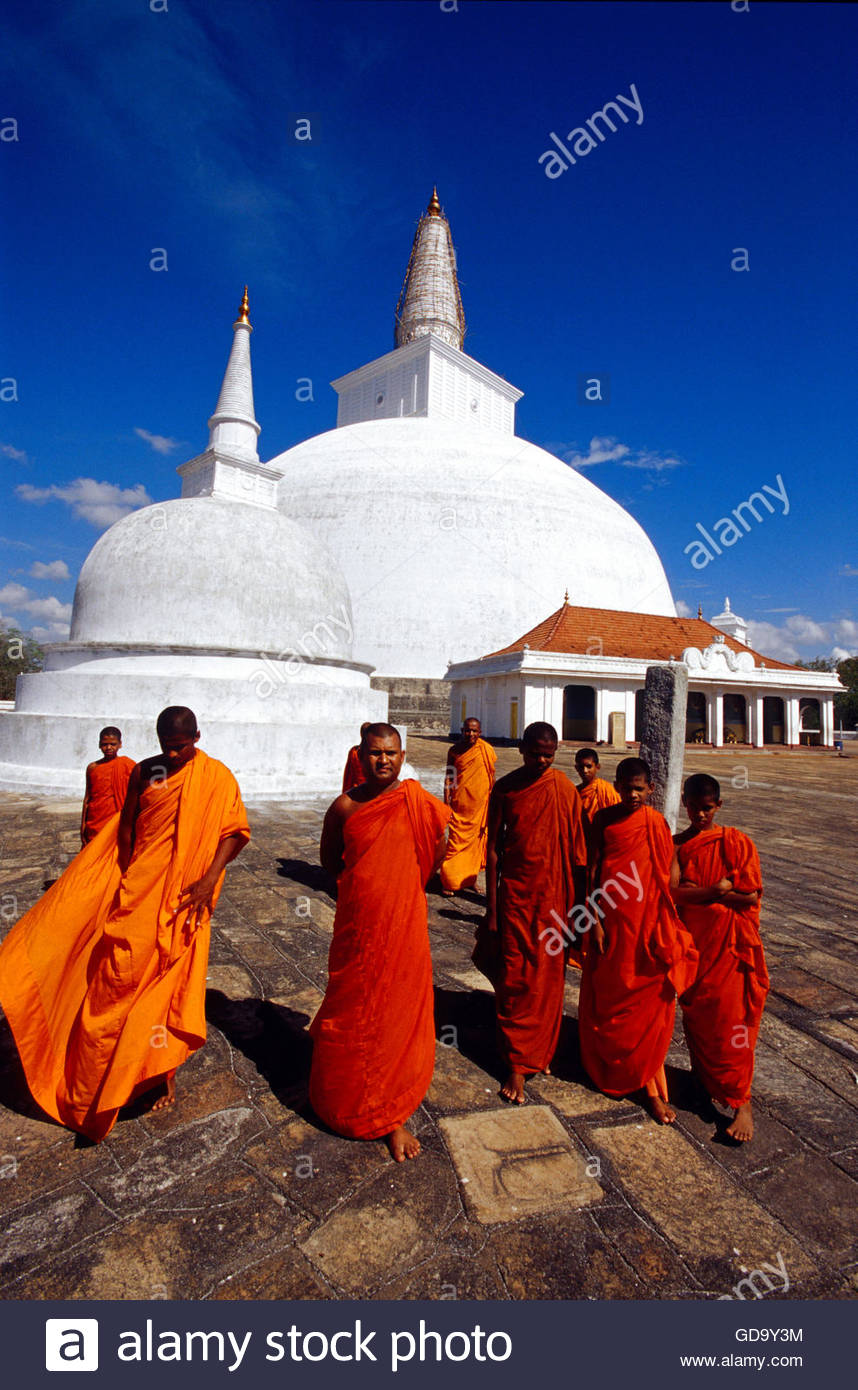 Sri Lanka Anuradhapura Ruwanweliseya stupa Stock Photo, Royalty Free ...