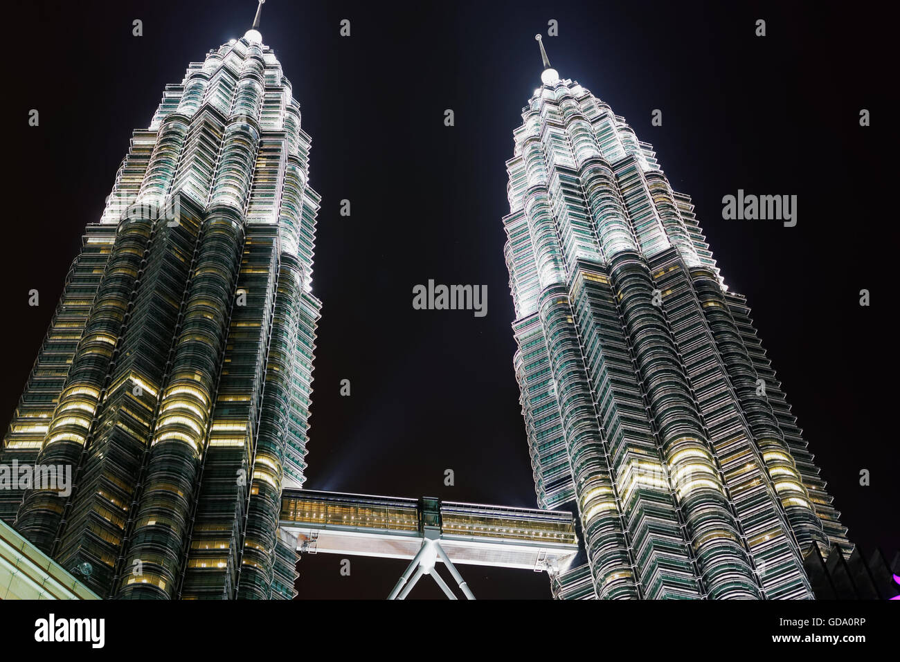 PETRONAS Twin Towers at night Stock Photo - Alamy