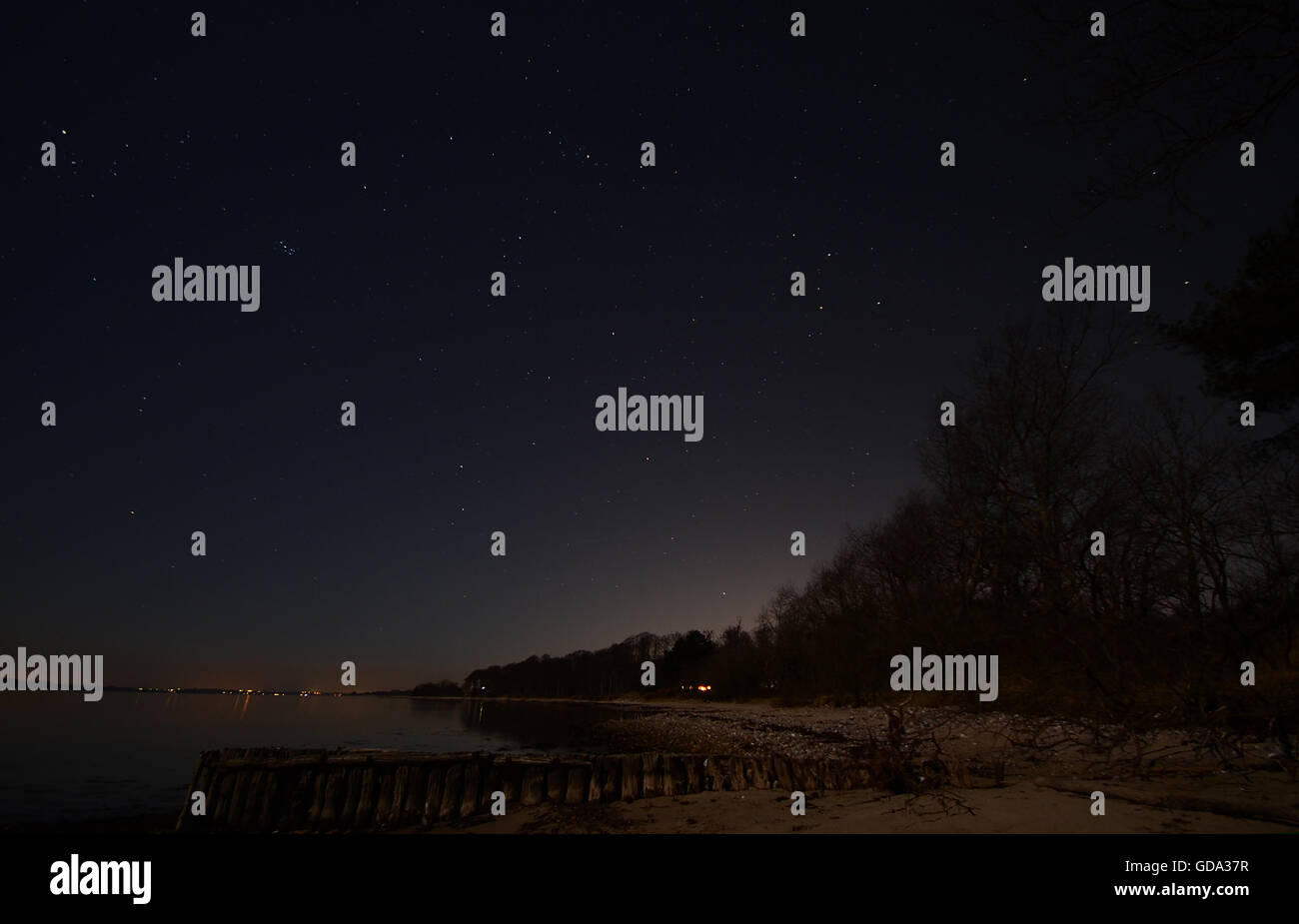 Night sky with the constellations Cassiopeia, Andromeda, Perseus ...