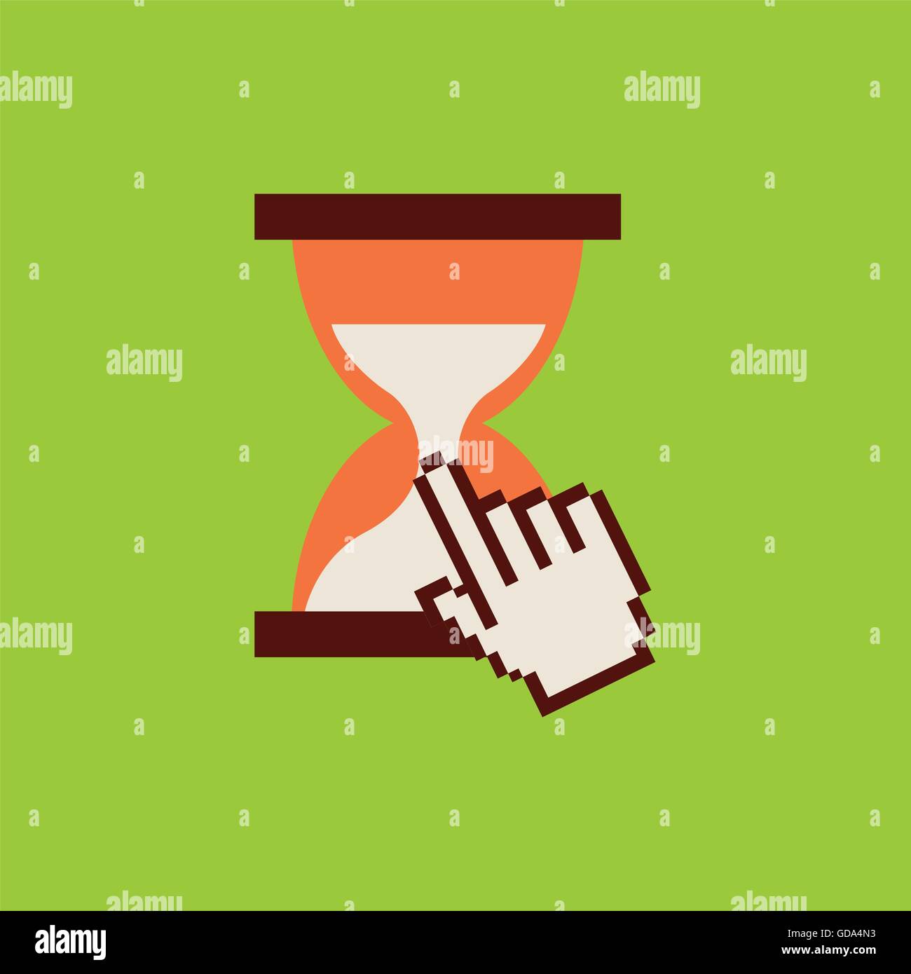 hourglass pointer mouse time Stock Vector Image & Art - Alamy