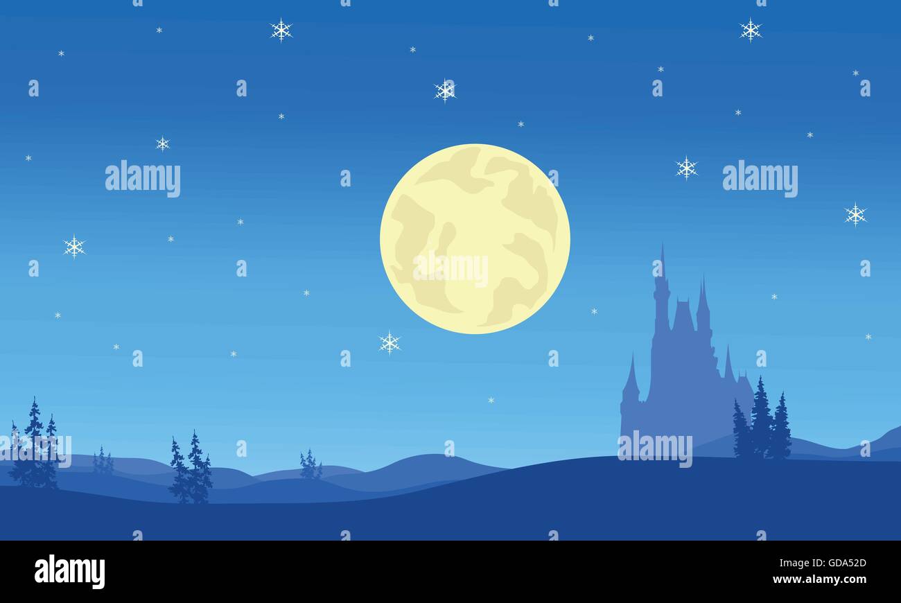 Blue night sky covered Stock Vector Images - Alamy