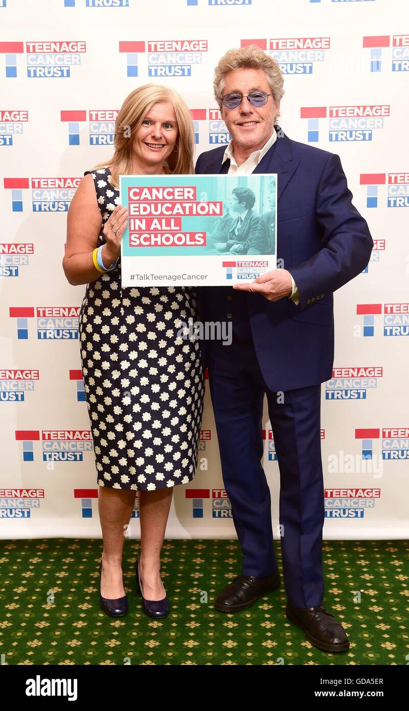 Roger Daltrey (right) and Jane Sutton, mother of Stephen Sutton, during ...