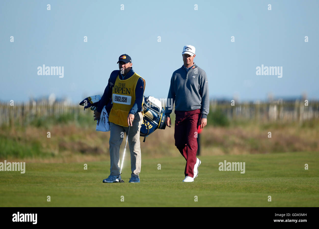 USA's Harris English on the 1st fairway during day one of The Open ...