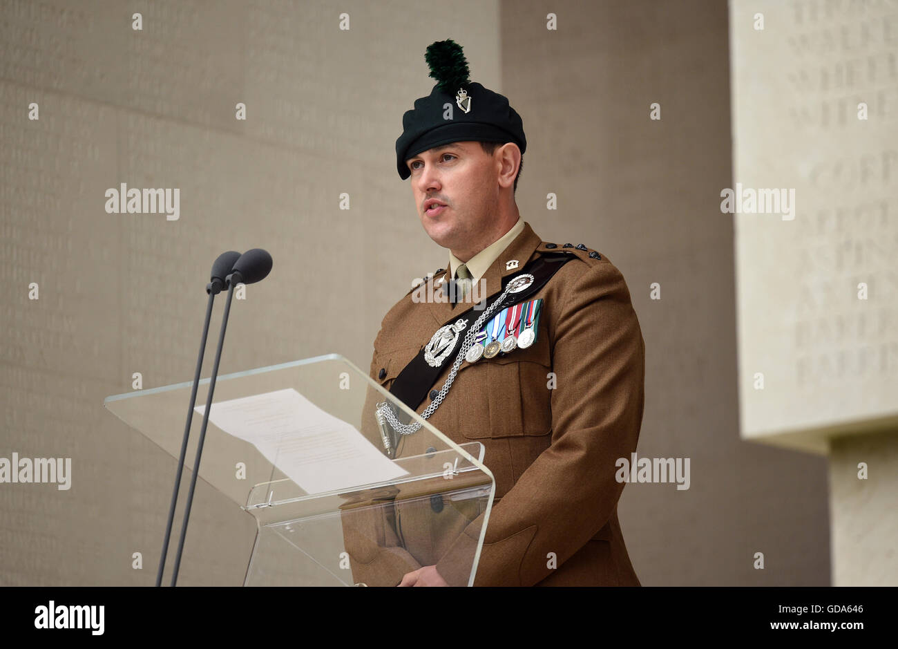 A reading is given by Captain Richard Scott of the Royal Irish Regiment ...
