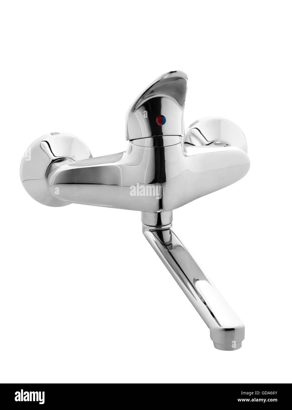 Kitchen Water Chrome Tap Isolated on White Background Stock Photo - Alamy