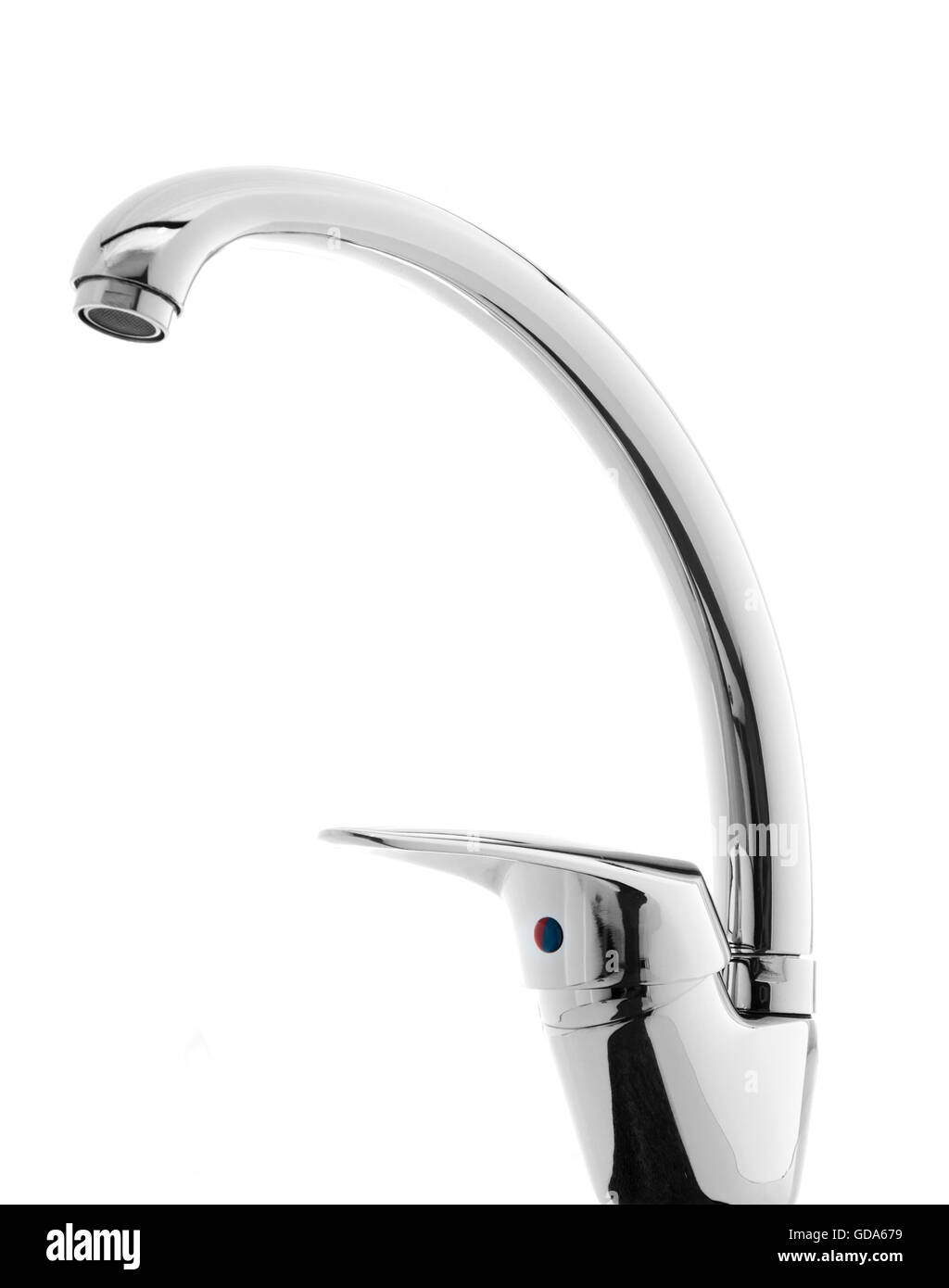 Shiny Water Chrome Faucet Isolated on White Background Stock Photo - Alamy