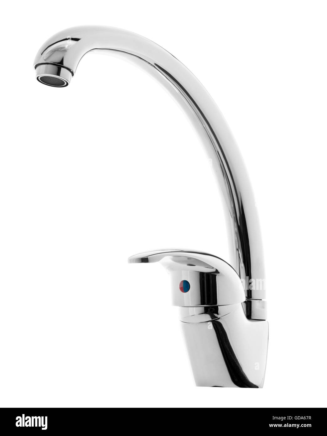 Chrome Faucet Isolated on White Background Stock Photo - Alamy