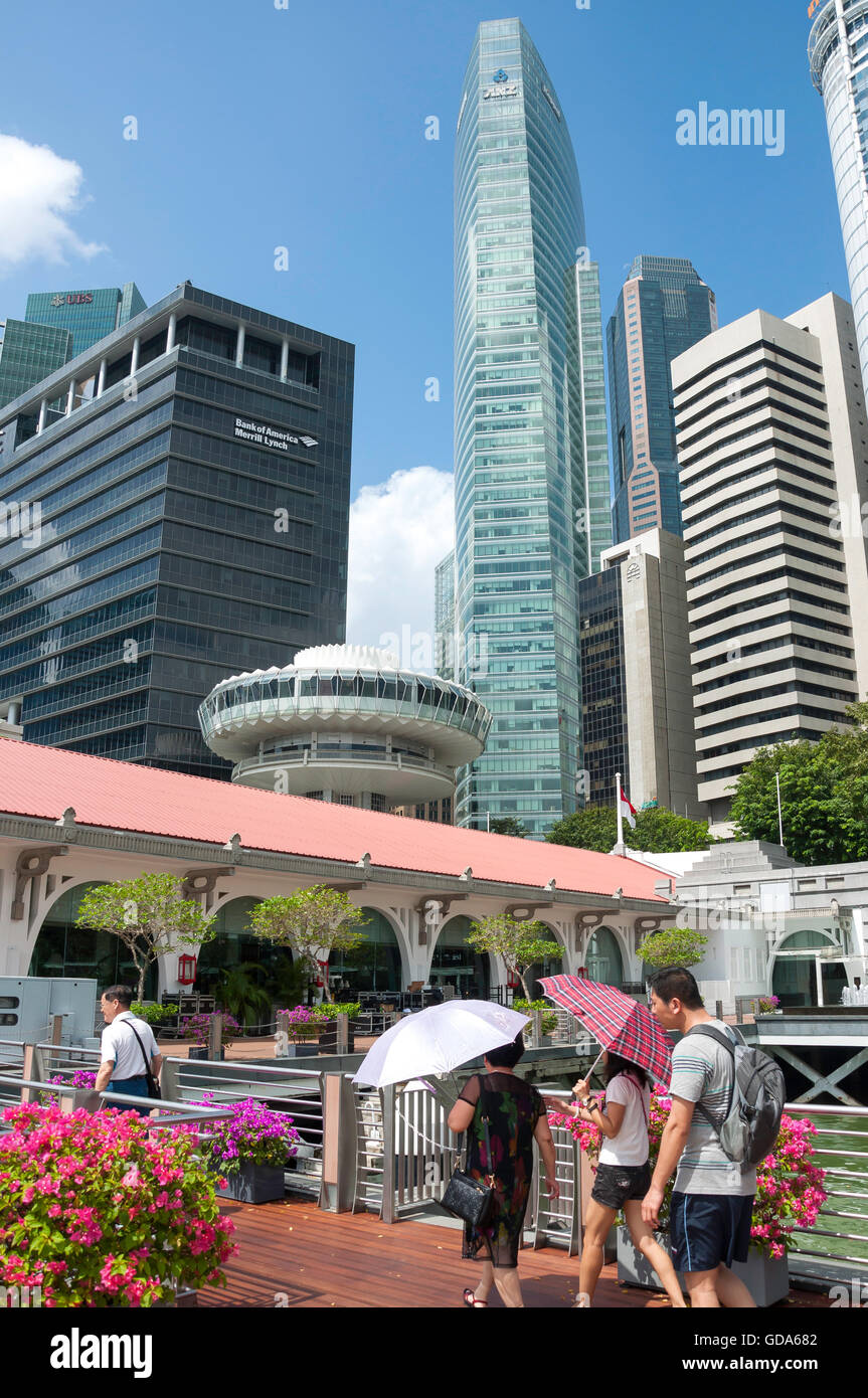 CBD buildings from Clifford Square, Marina Bay, Central Area, Singapore ...