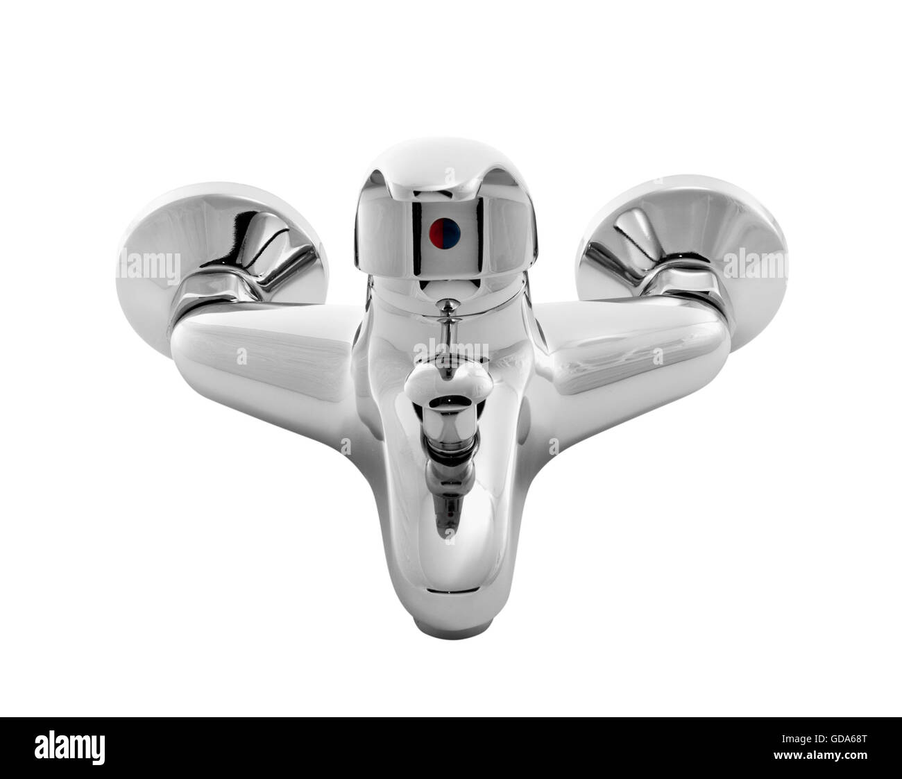 Shower Chrome Faucet Isolated on White Background Stock Photo - Alamy