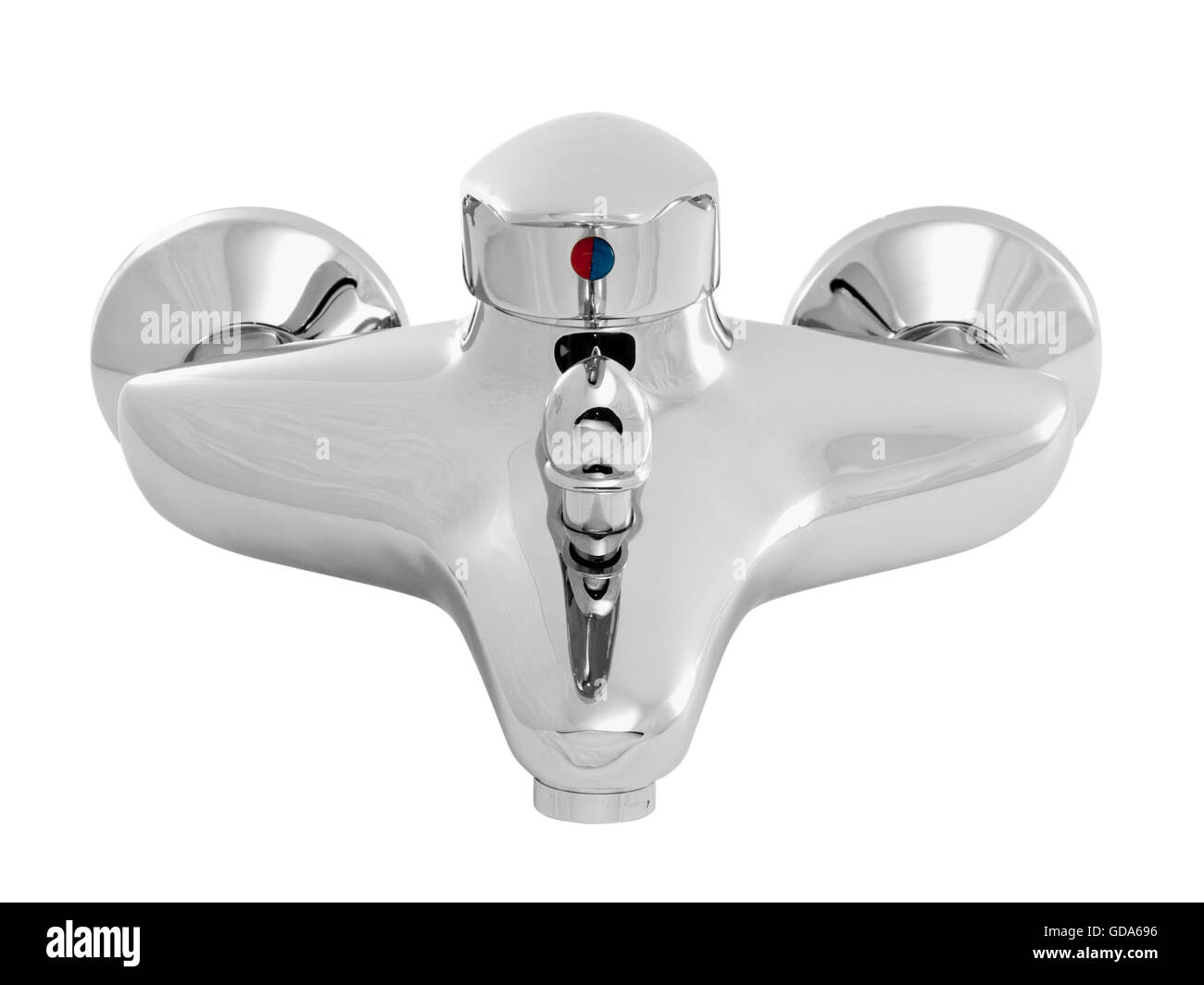 Shower Water Faucet Isolated on White Background Stock Photo - Alamy