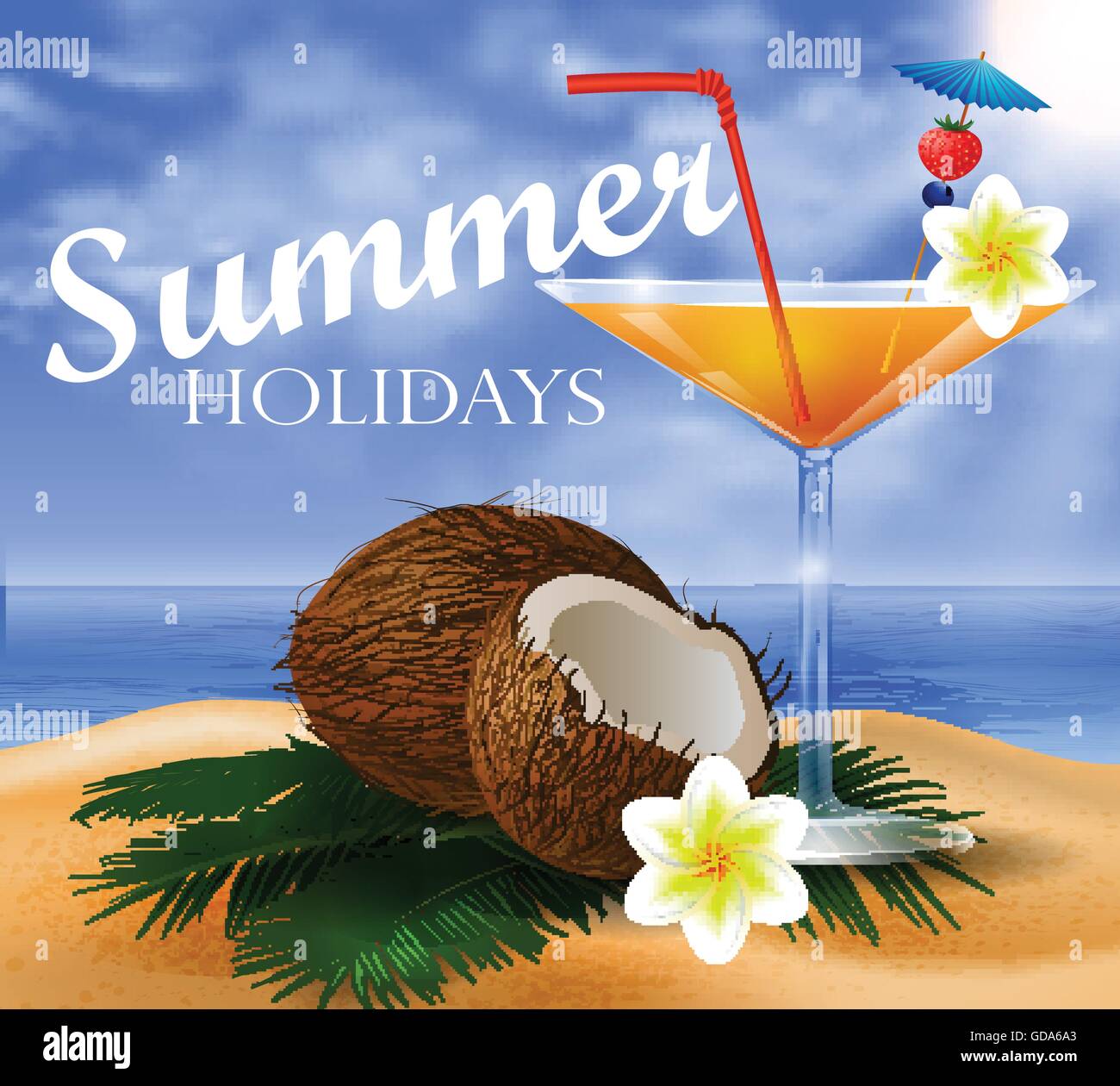 Coconut tropical nut background Stock Vector Image & Art - Alamy