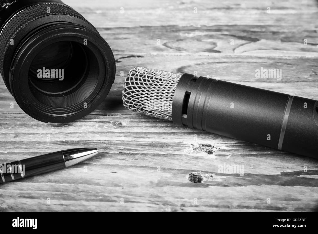 Still life with objects related to journalism Stock Photo - Alamy