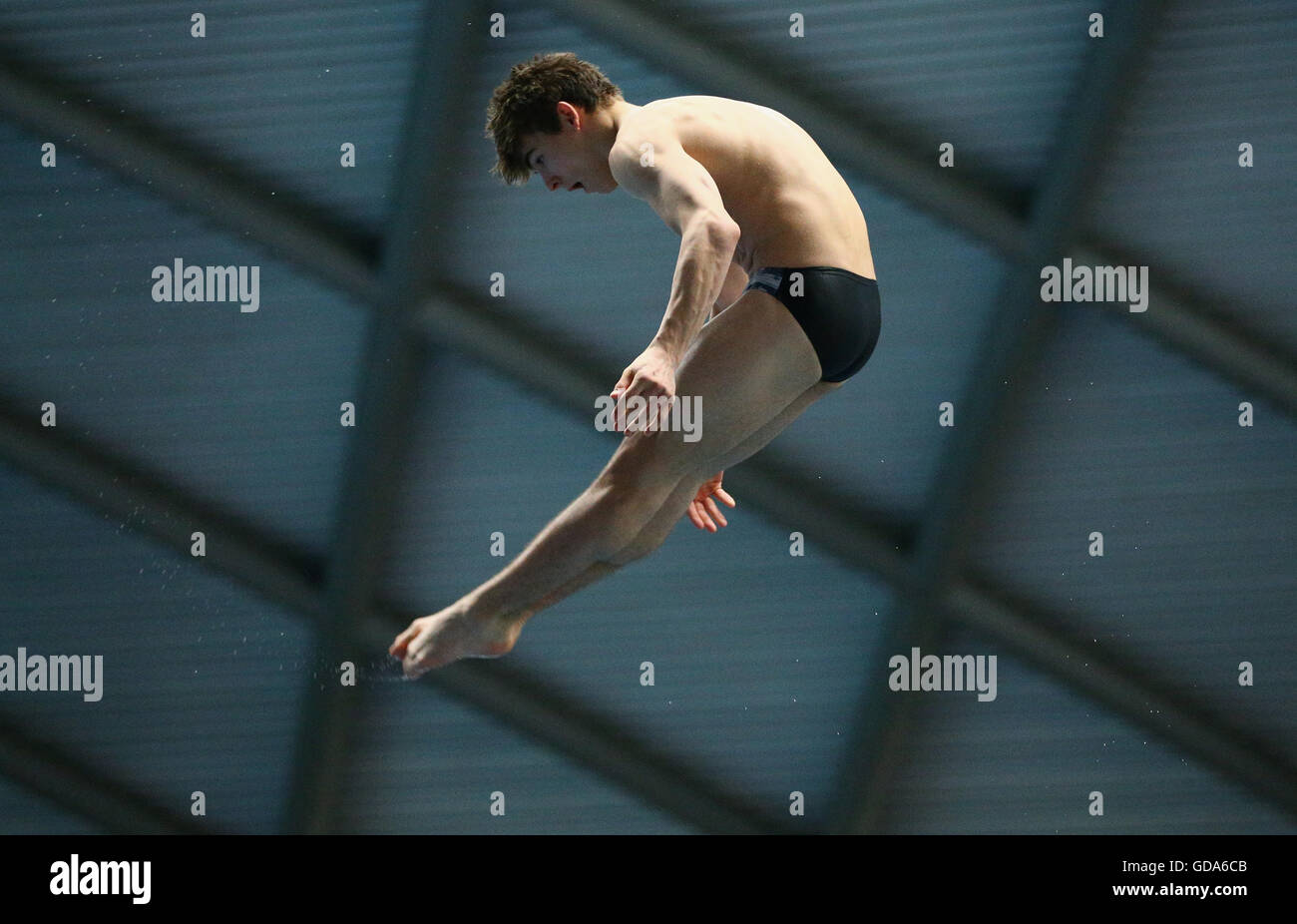 Ross Haslam competes in the Men 3m, Preliminary round during day two of ...