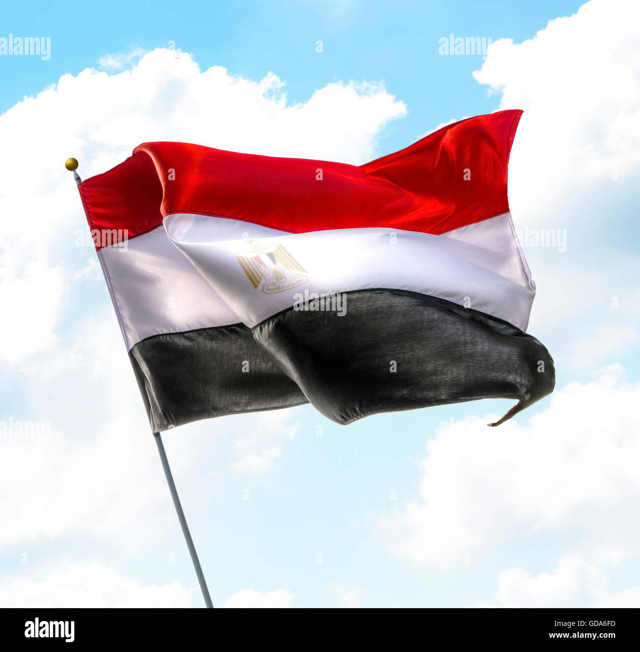 National flag egypt flying hi-res stock photography and images - Alamy