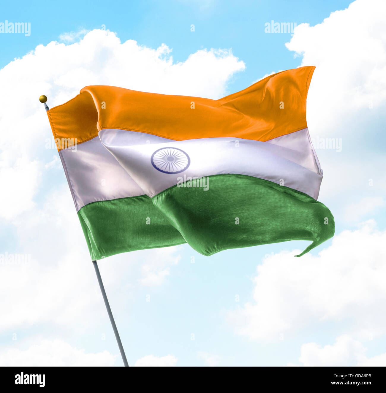 Wave indian flag hi-res stock photography and images - Alamy