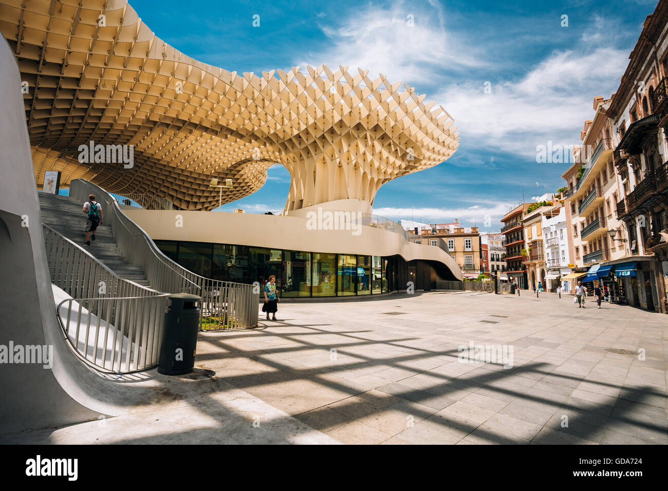 Seville, Spain - June 24, 2015: Metropol Parasol is a wooden structure ...