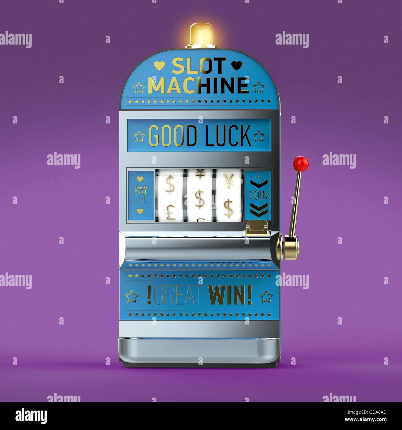 vintage classic slot machine with currency symbols on reels. isolated ...