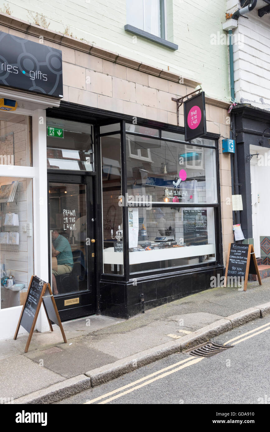 The Prawn on the Lawn fish restaurant and fish shop in Padstow Cornwall ...