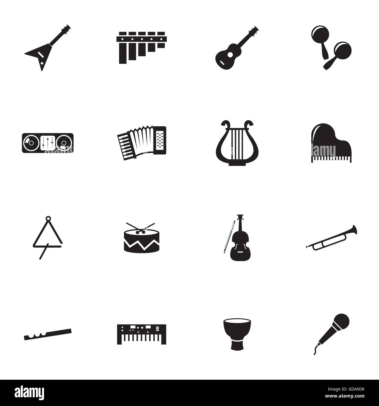 Vector black music instruments icons set Stock Vector Image & Art - Alamy Vector black music instruments icons set Stock Vector Image & Art - Alamy