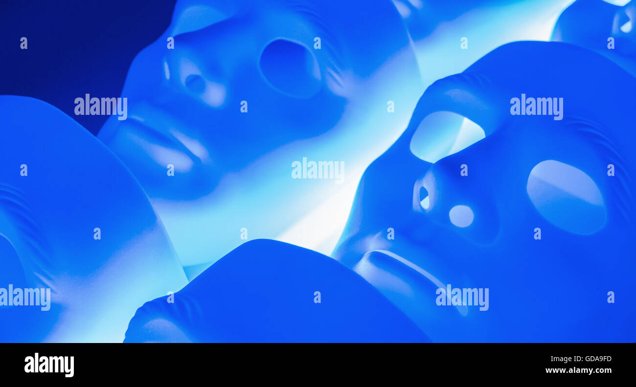 Sad face mask conception Stock Photo - Alamy