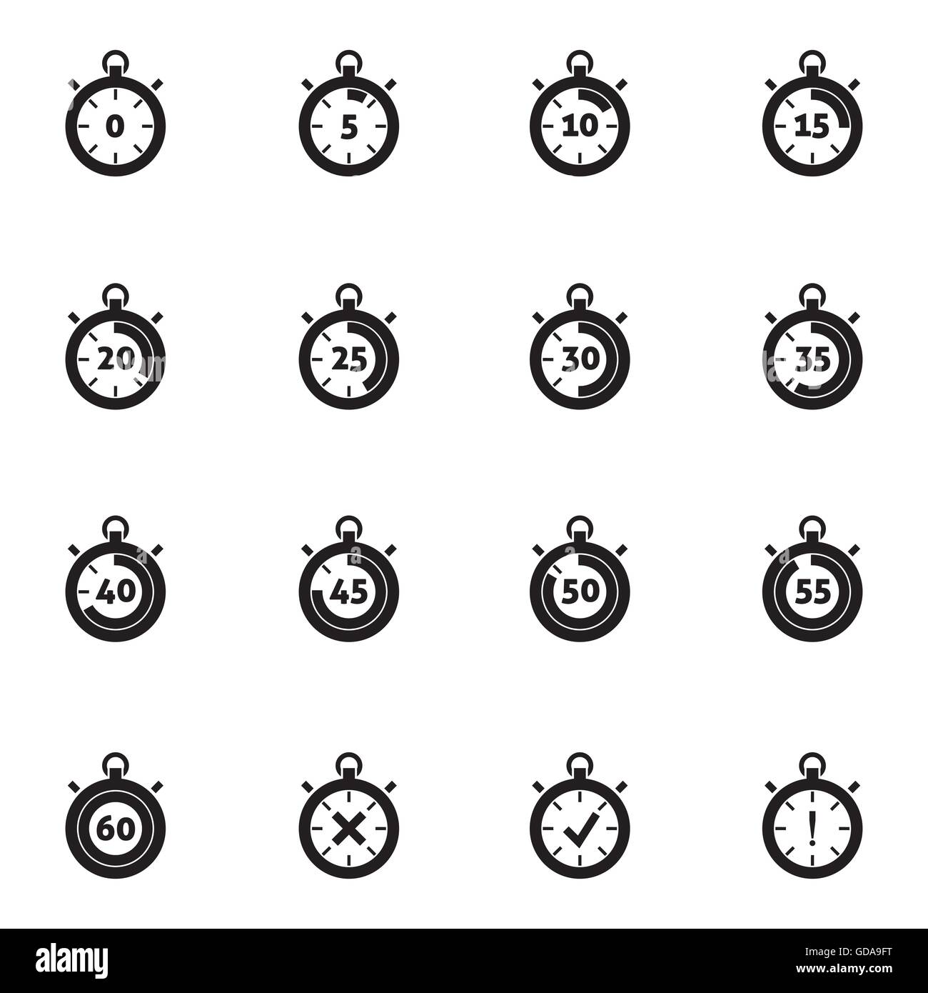 Vector black stopwatch icons set Stock Vector Image & Art - Alamy Vector black stopwatch icons set Stock Vector Image & Art - Alamy
