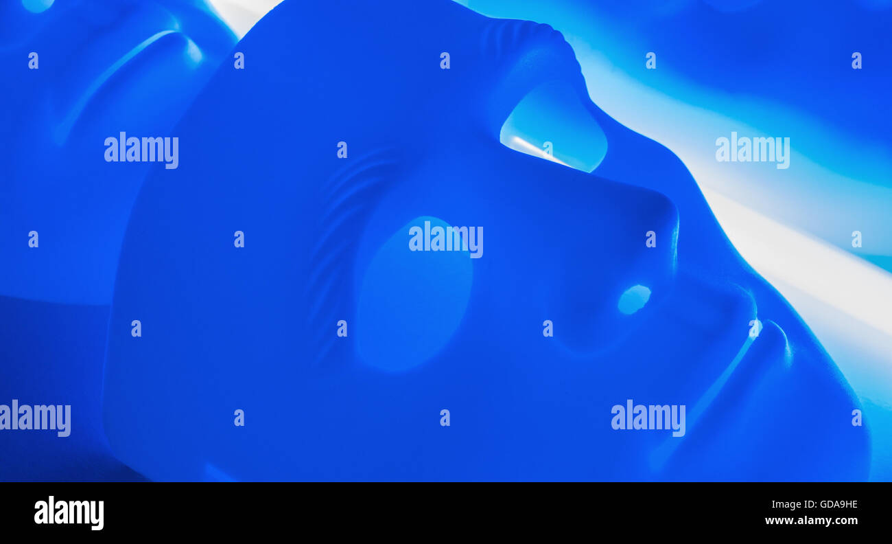 Scary robot face mask Stock Photo - Alamy