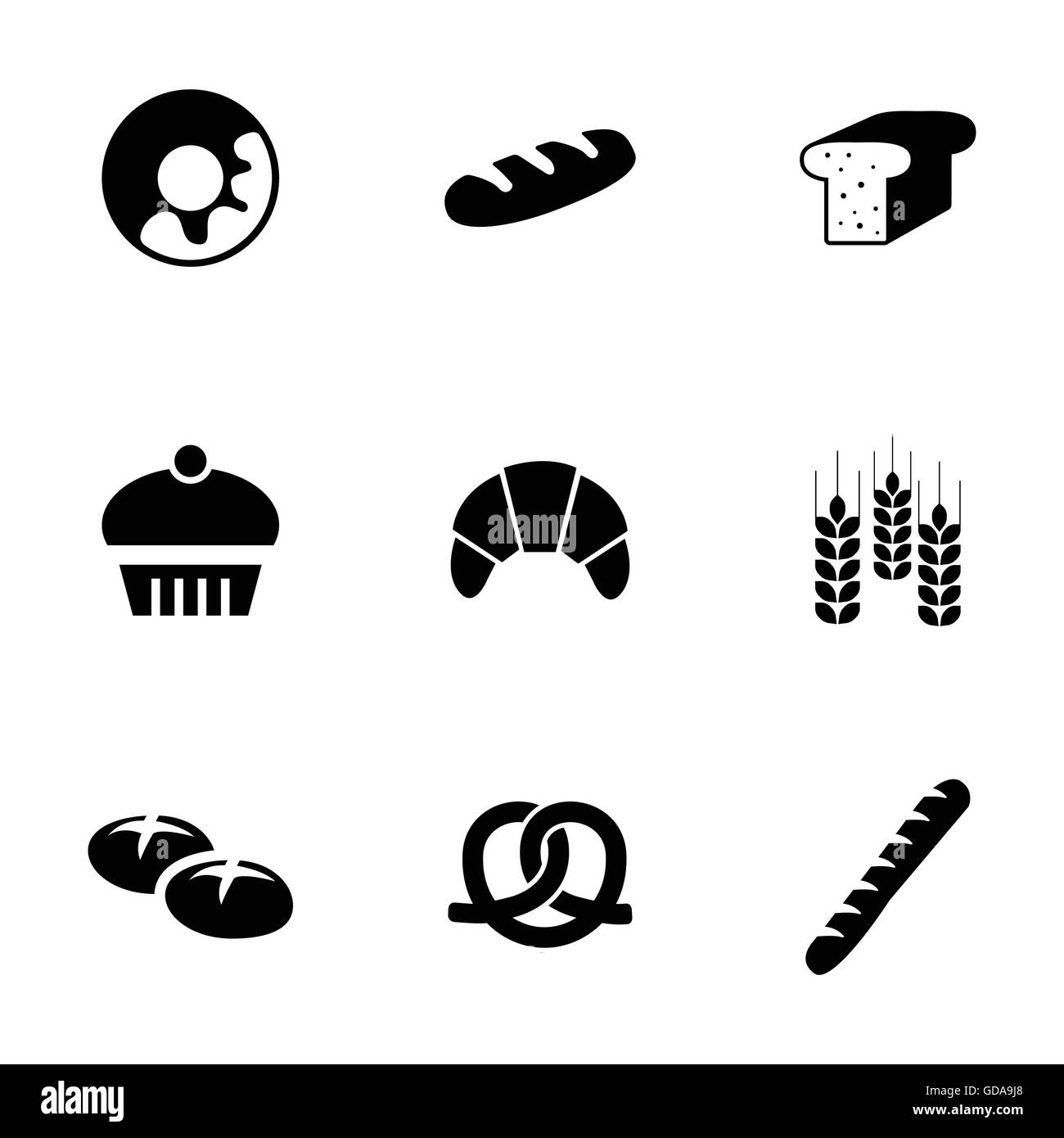 Pastry bakery bread cookies Black and White Stock Photos & Images - Alamy