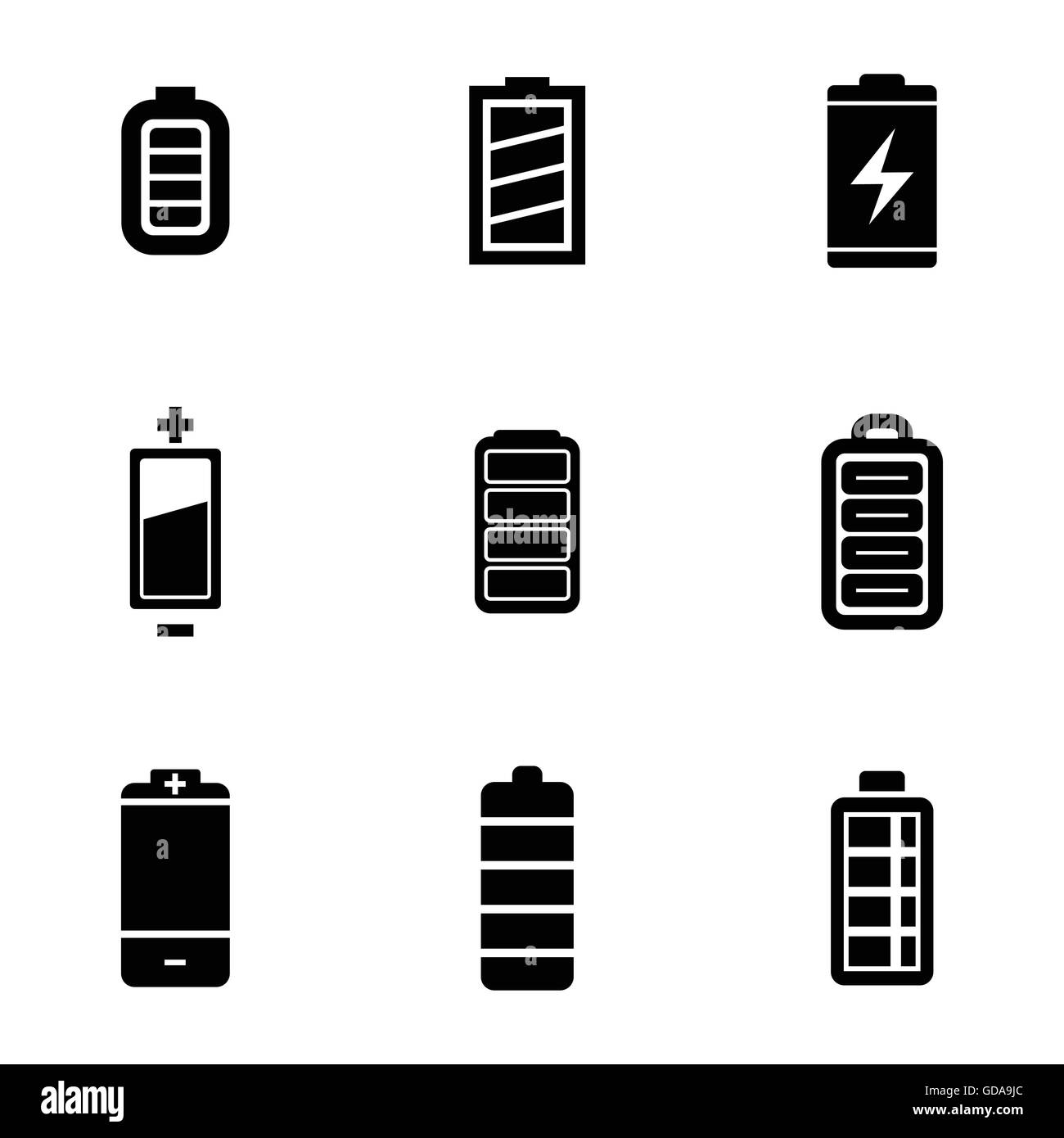 Green battery full level Black and White Stock Photos & Images - Alamy