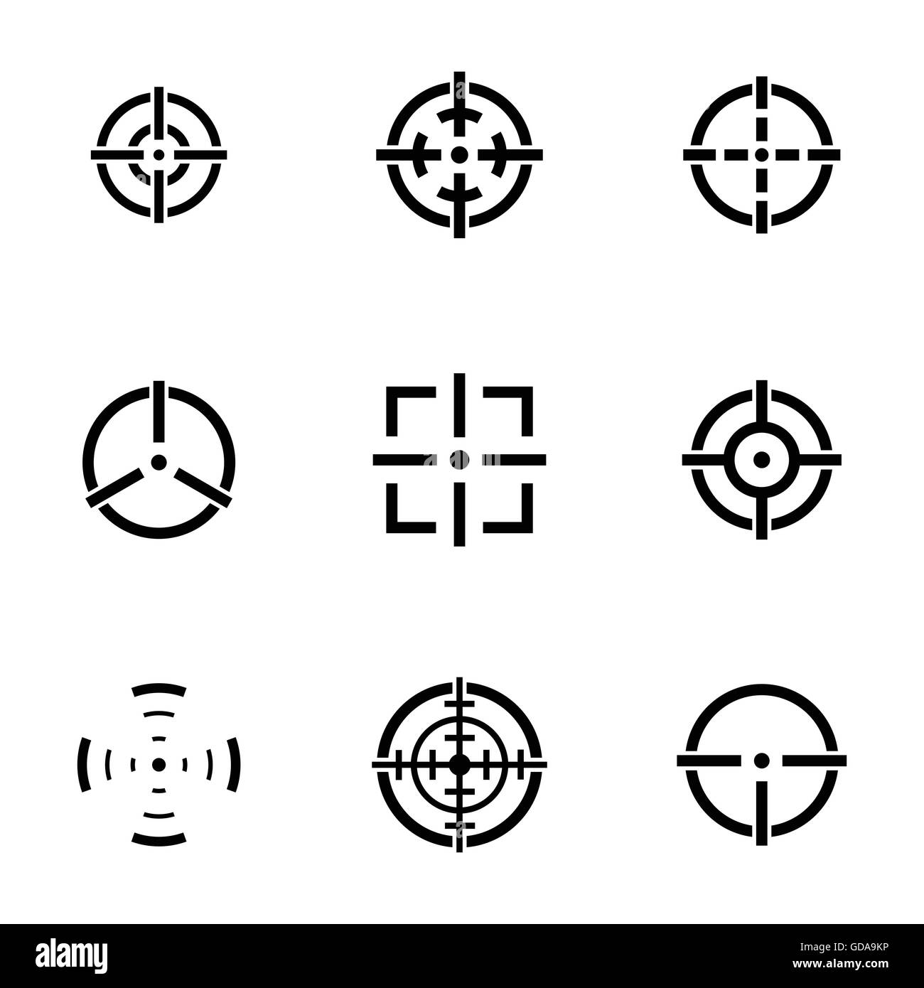 Crosshairs vector Black and White Stock Photos & Images - Alamy
