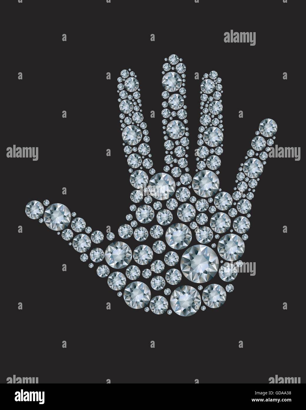 Hand made from diamonds Stock Vector Image & Art - Alamy