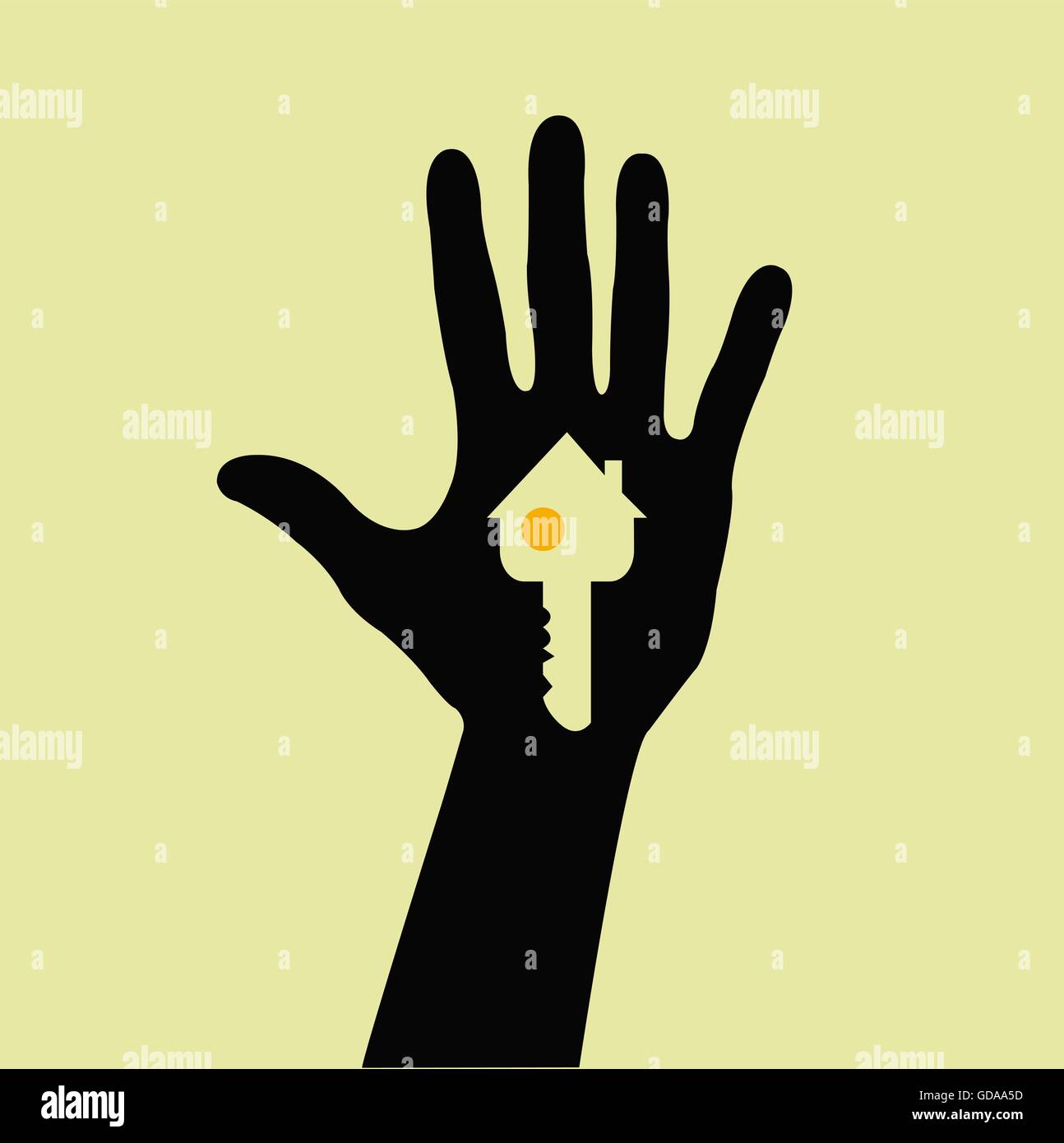 Male hand giving key Stock Vector Images - Alamy