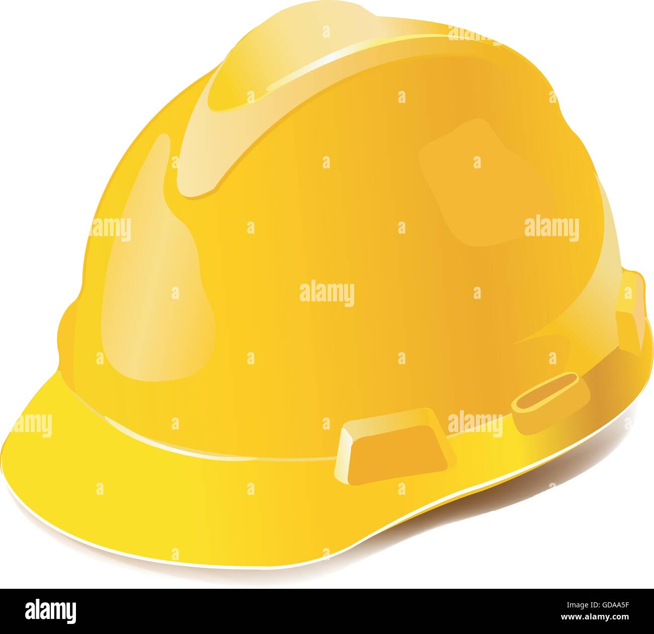 Yellow hard hat isolated on white Stock Vector Image & Art - Alamy
