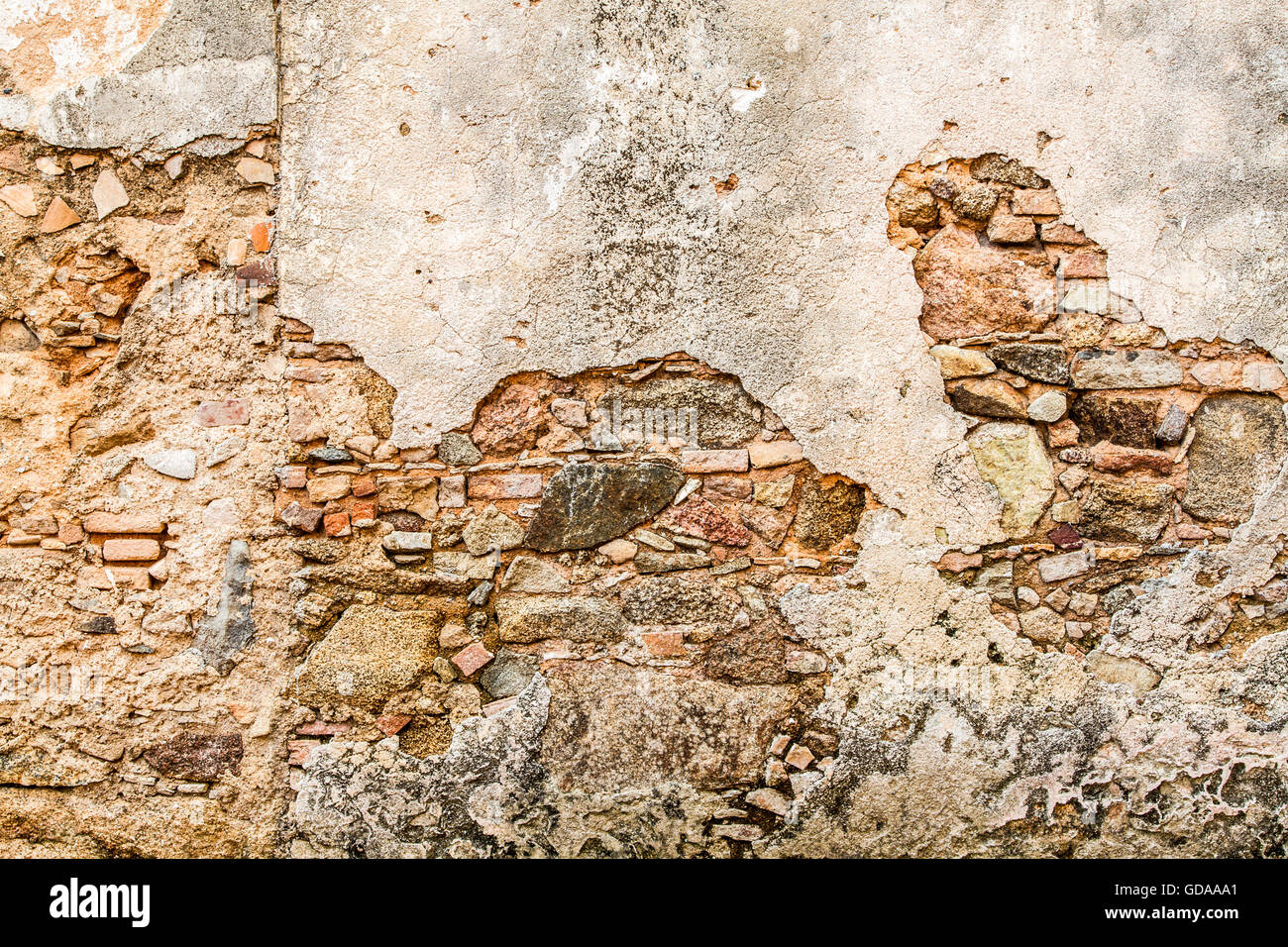 Detail of a colonial house wall in Santo Antonio de Lisboa ...