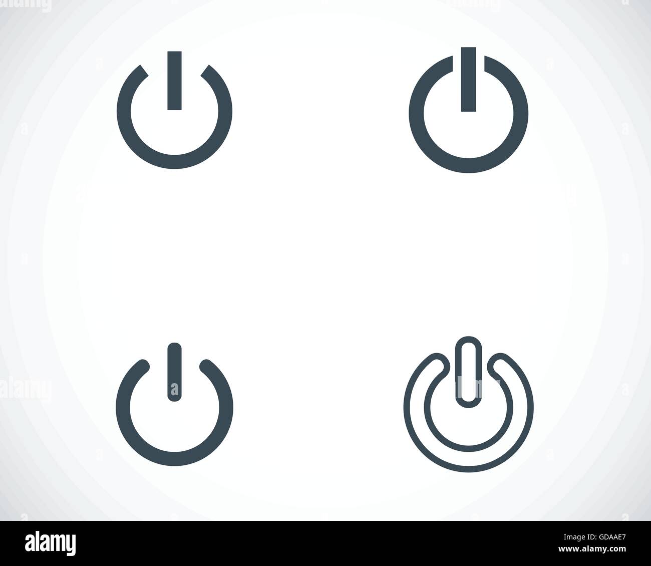 Vector black shut down icons set Stock Vector Image & Art - Alamy