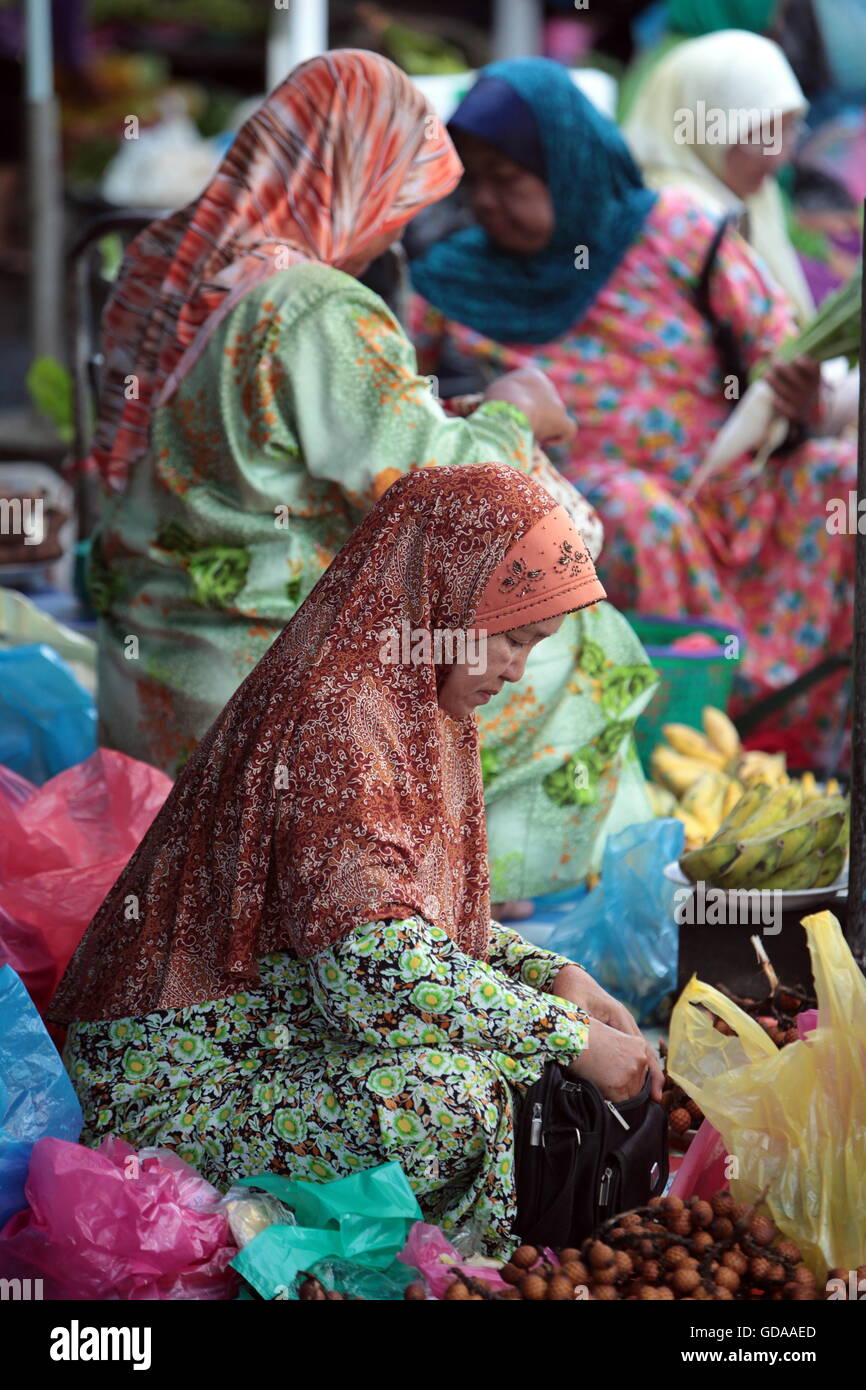 fruits and fegetable at the market in the city of Bandar seri Begawan ...
