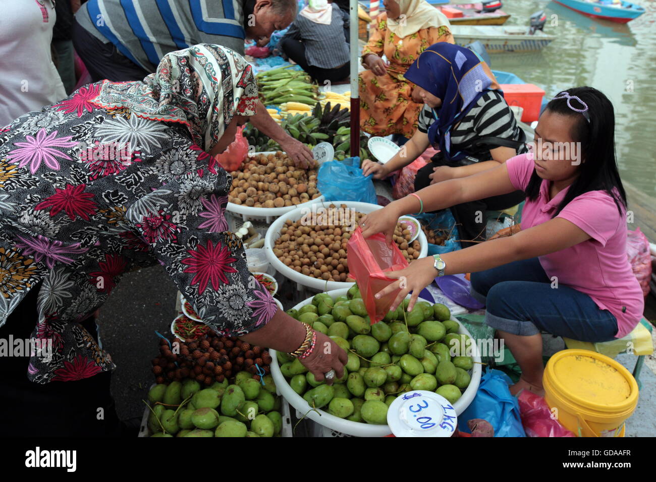 fruits and fegetable at the market in the city of Bandar seri Begawan ...