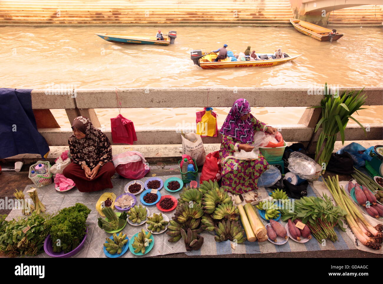 fruits and fegetable at the market in the city of Bandar seri Begawan ...