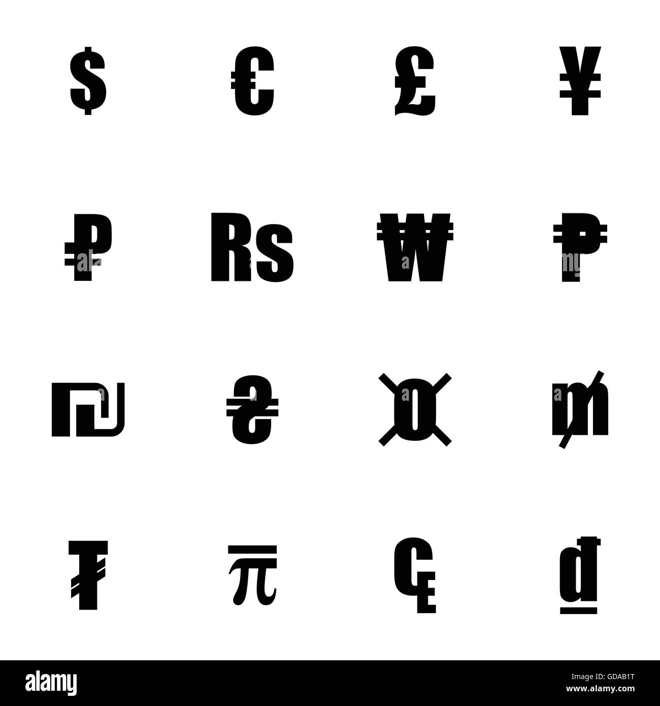 Vector black currency symbols set Stock Vector Image & Art - Alamy Vector black currency symbols set Stock Vector Image & Art - Alamy