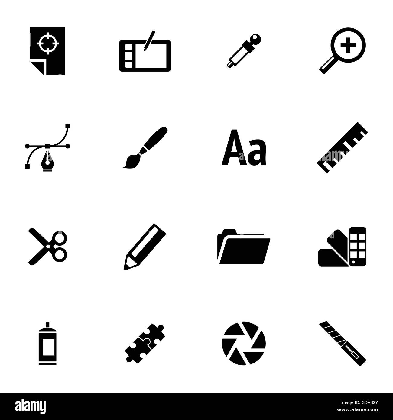 Vector black graphic design icons set Stock Vector Image & Art - Alamy