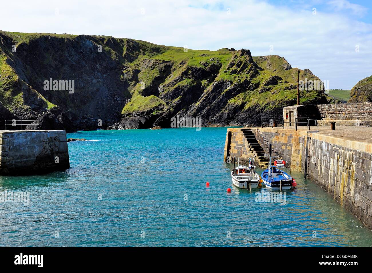 Mullion cove harbour Cornwall England UK Stock Photo - Alamy