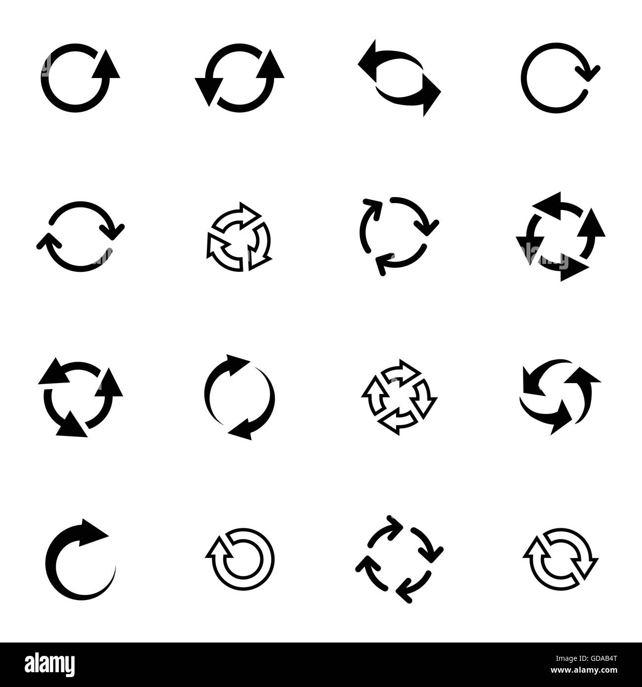 Vector black refresh icons set Stock Vector Image & Art - Alamy