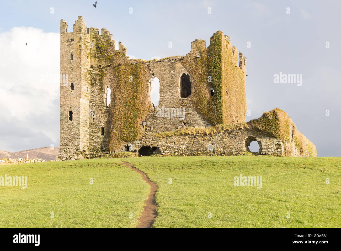 Ireland, Kerry, County Kerry, Ballycarbery Castle Stock Photo - Alamy